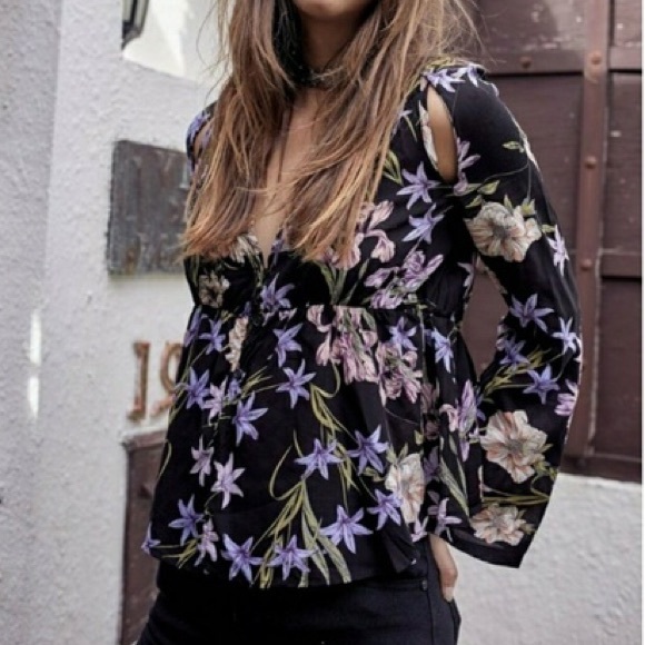 Jaase | Tops | Jaase Floral Boho Long Sleeve Top Size Xs | Poshmark